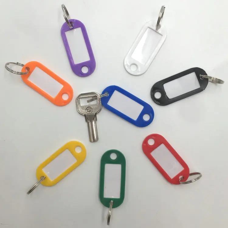 Promotional Pvc Id Name Label Number Tag Key Chain Paper Plastic Orange ...