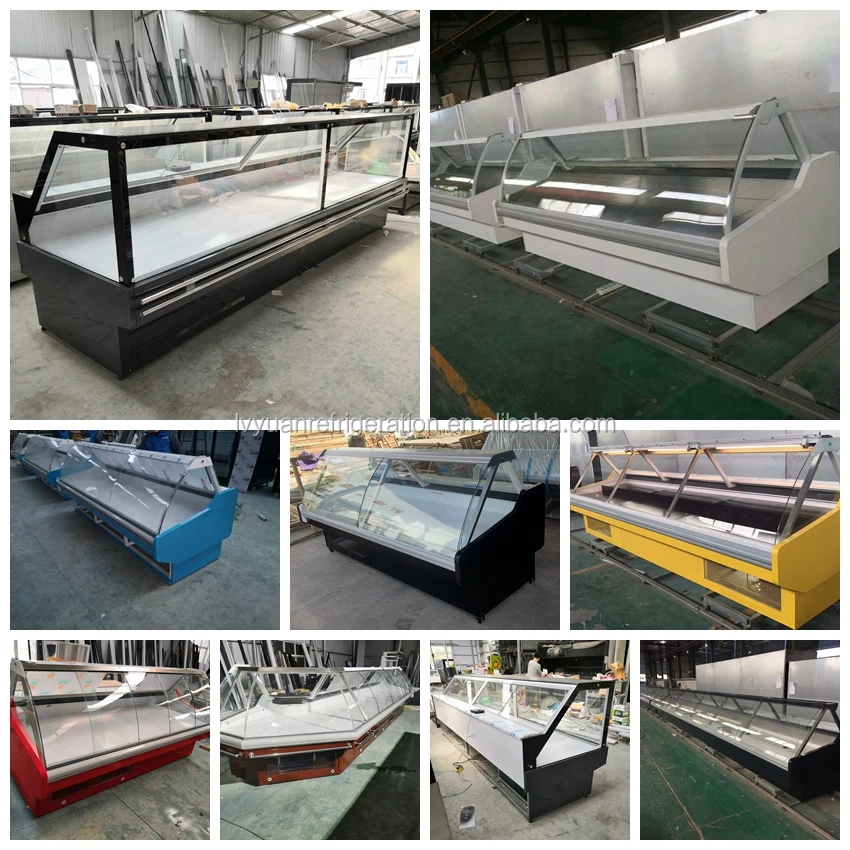 Fresh Seafood Display Case - Supermarket Table Freezer