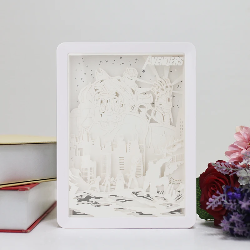 Wholesale Hot Selling Shadow Box Frame with LED Paper Cut