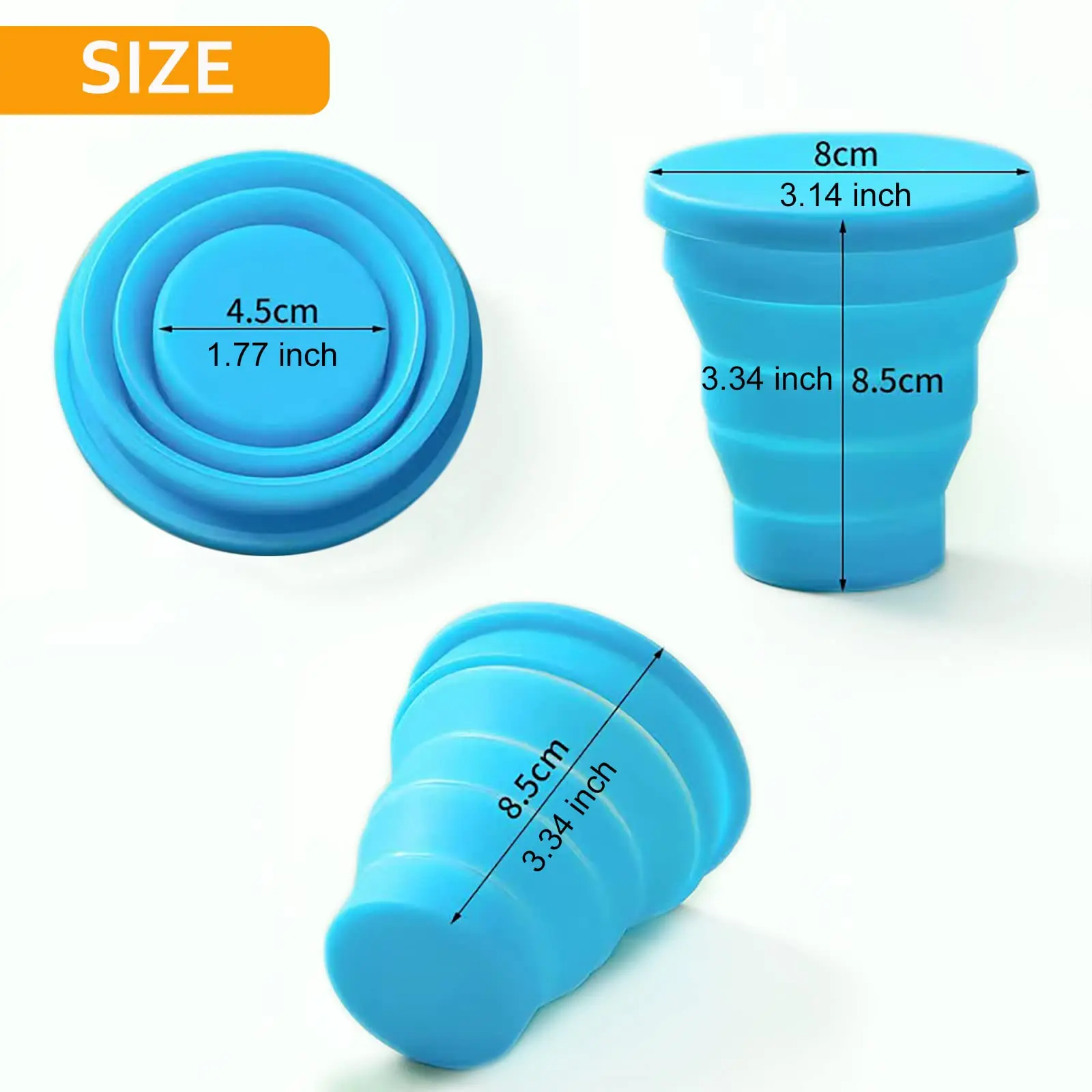 Collapsible Travel Cup Silicone Folding Camping Cup Expandable Drinking ...