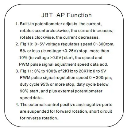Jihpump Jbt 42 Adjustable Stepper Motor Speed Controller, 12v/24v, Odm