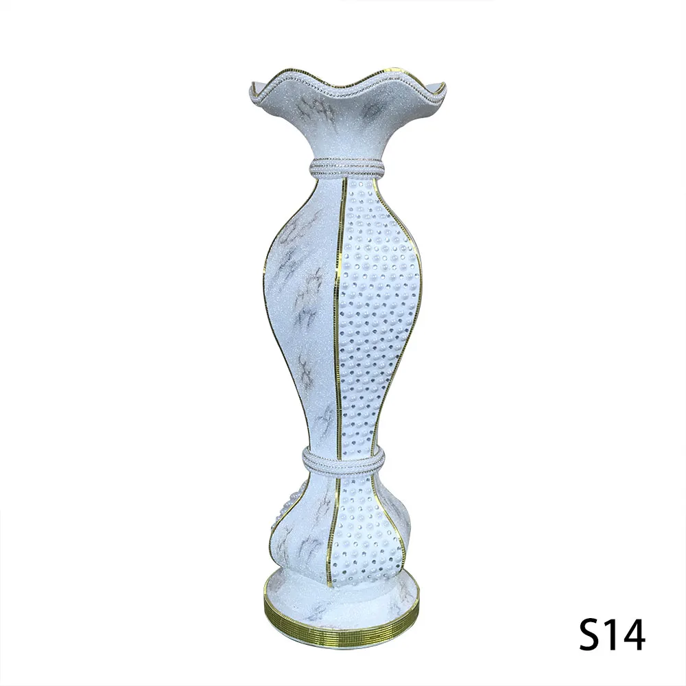 Fiber Glass Vase Centerpieces Classical White Vase Flower Shiny Vase ...