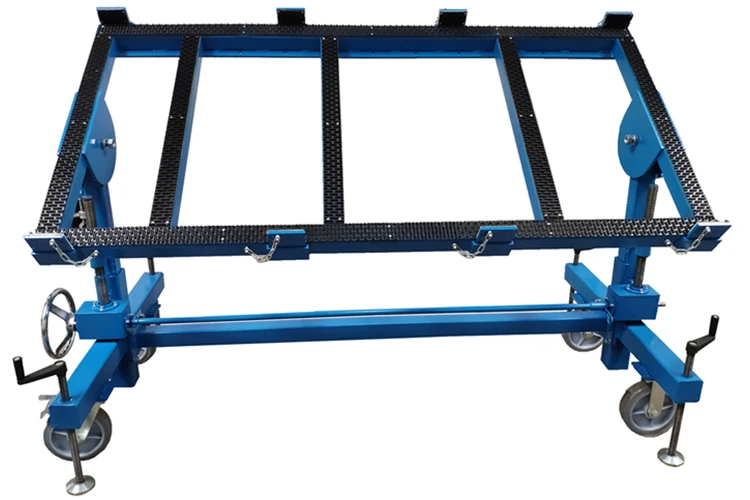 Tiltable and Height Adjustable Stone Work Table - ASAP Stone Supply