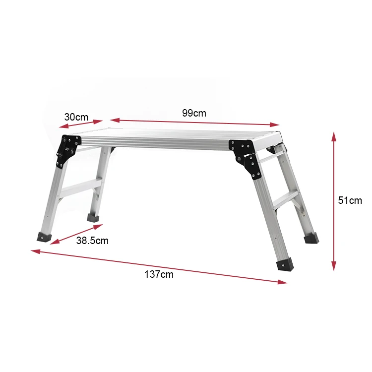 Aluminum Step Stool Work Platform Folding Bench Ladder With Good Price ...