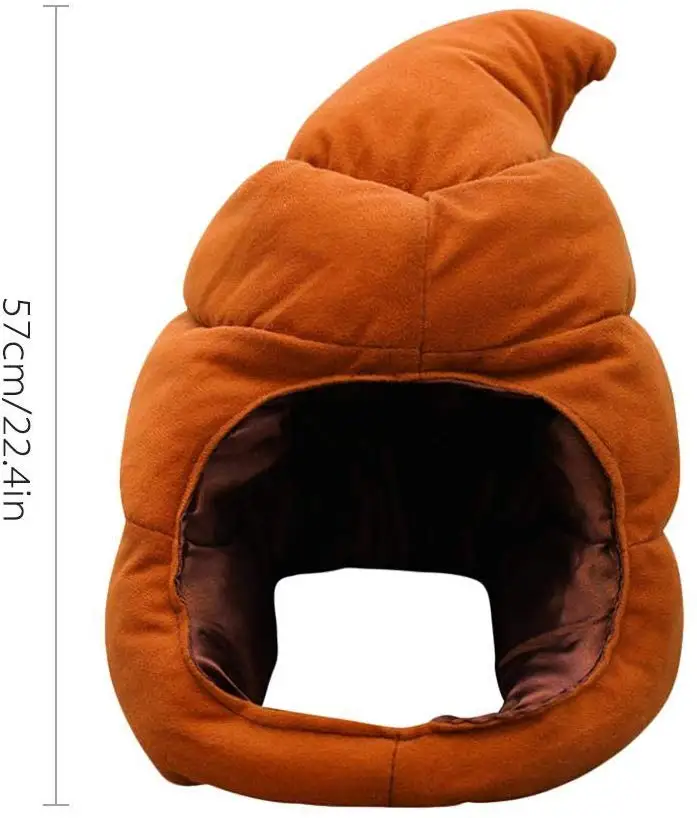 Customized Cartoon Doll Headgear Brown Soft Plush Stuffed Poop Party ...