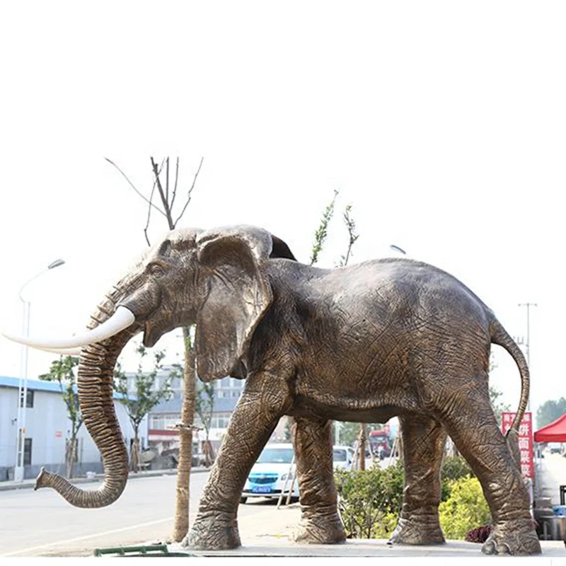 Life Size Resin Elephant Fiberglass Statue Sculpture Customize Outdoor ...