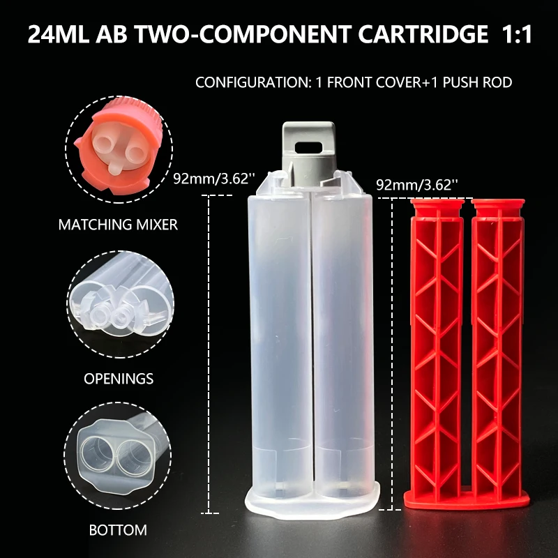 Two Component Glue Cartridge Grease Cartridge 5cc AB Glue Cartridge Dual Barrel Syringe| Alibaba.com