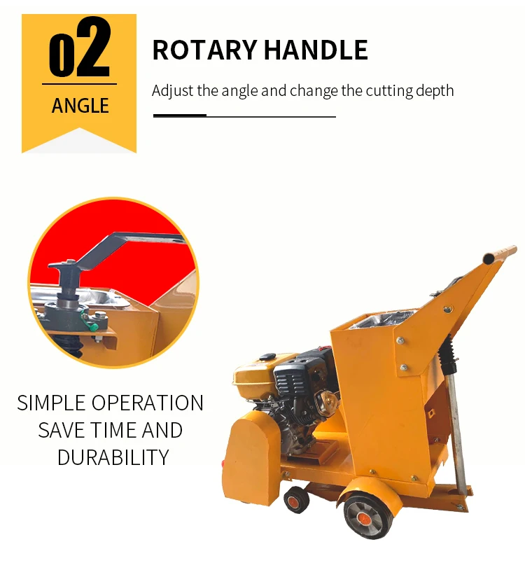 Handheld Asphalt Road Cutter - Efficient Concrete Saw