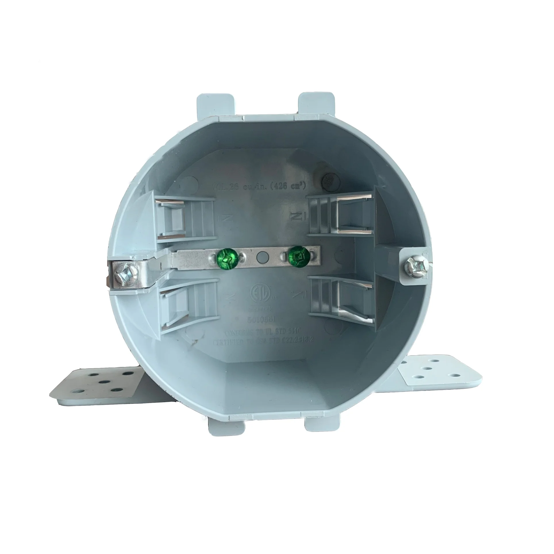 2-gang Non-metallic Device Box Square Switch Box Gray Electrical ...