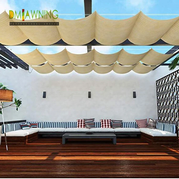 Customized Slide-on Wire Cable Shade for Pergola UV Protection