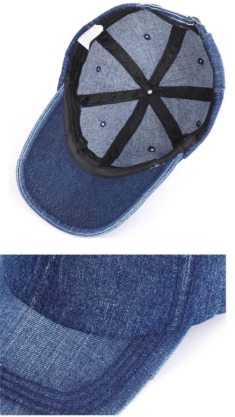 Wholesale Unisex Embroidered Washed Blue Jeans Worn Out Distressed ...