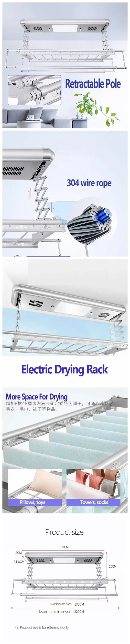 Motorized Drying Rack - Efficient Clothes Line Solution