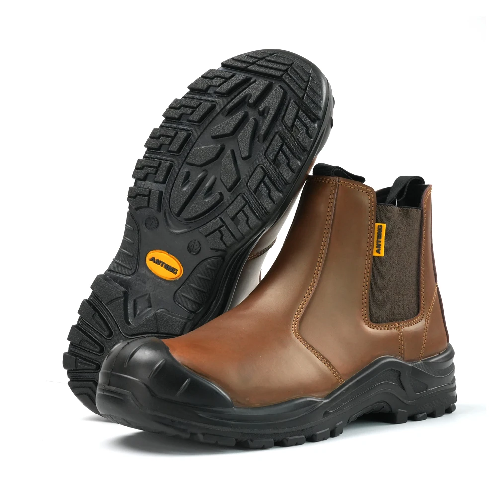 ANTENG Work Boots - Durable Steel Toe Cap PU Sole Shoes