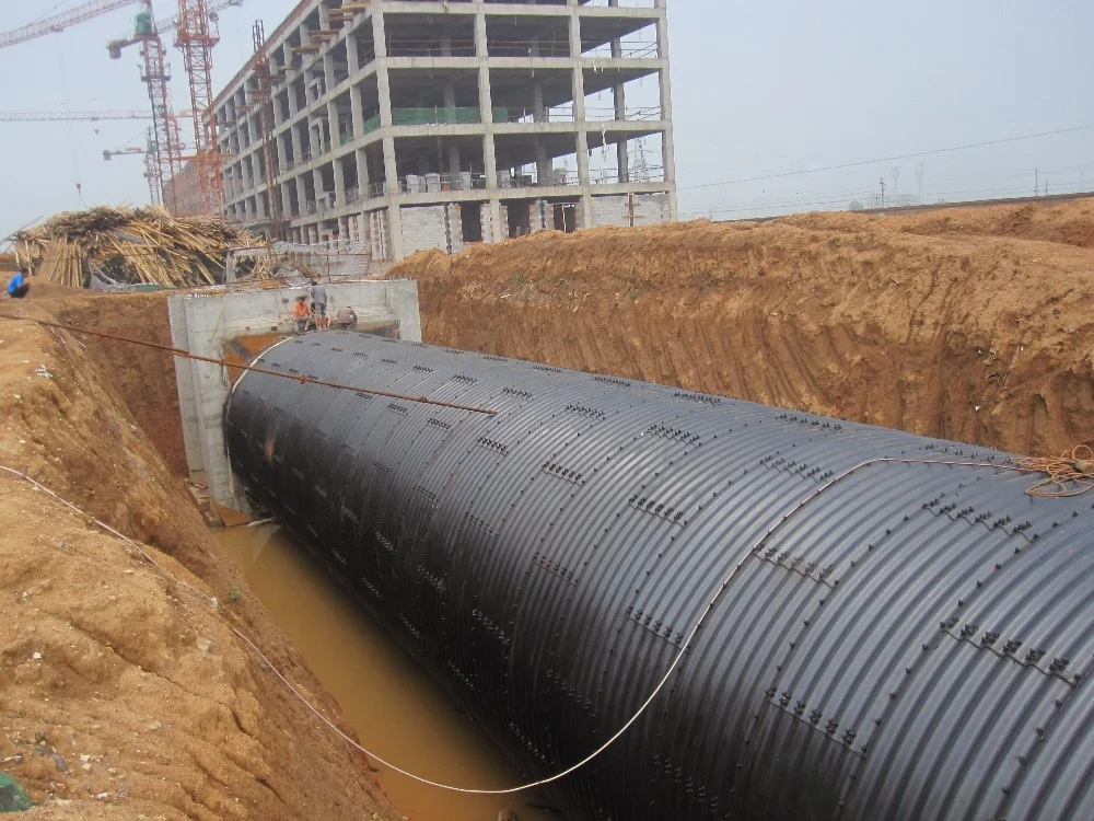 Large Diameter Corrugated Steel Pipe Widely Used In Storm Sewers ...