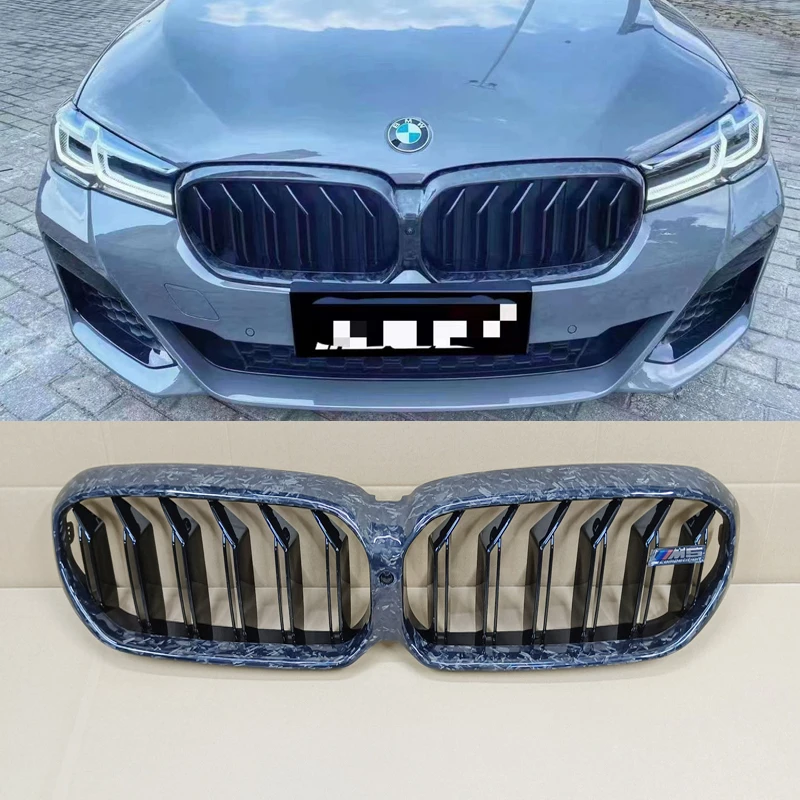 2021-2023 G30 Forged Carbon Fiber Front Grille for BMW 5 Series G30 G38 ...