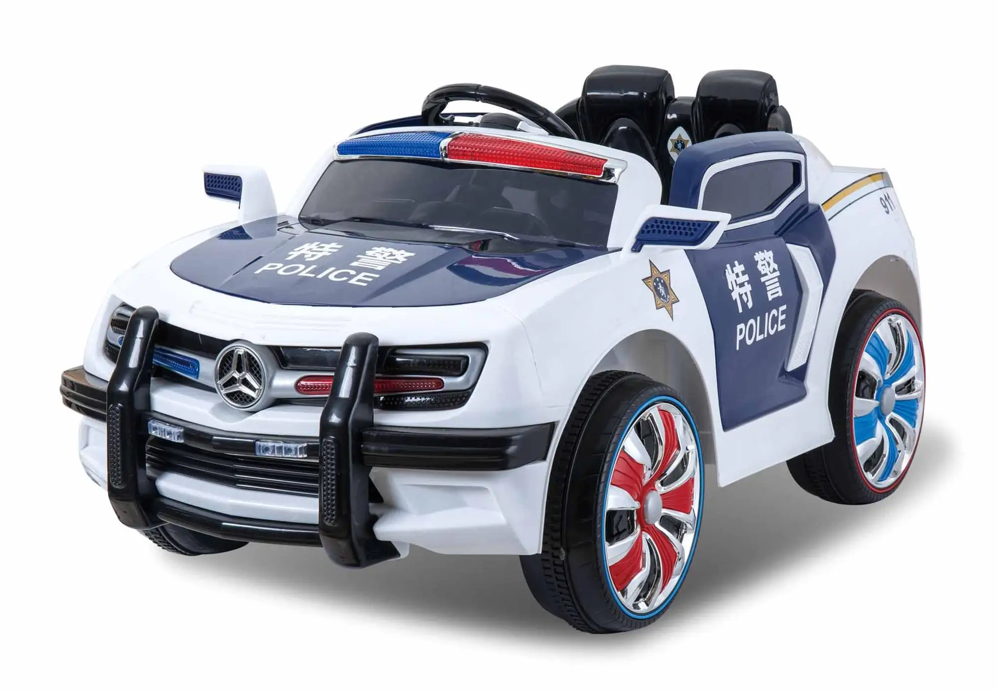 Electric Toy Car 12v - Goldtier Police Ride on 2 Seats