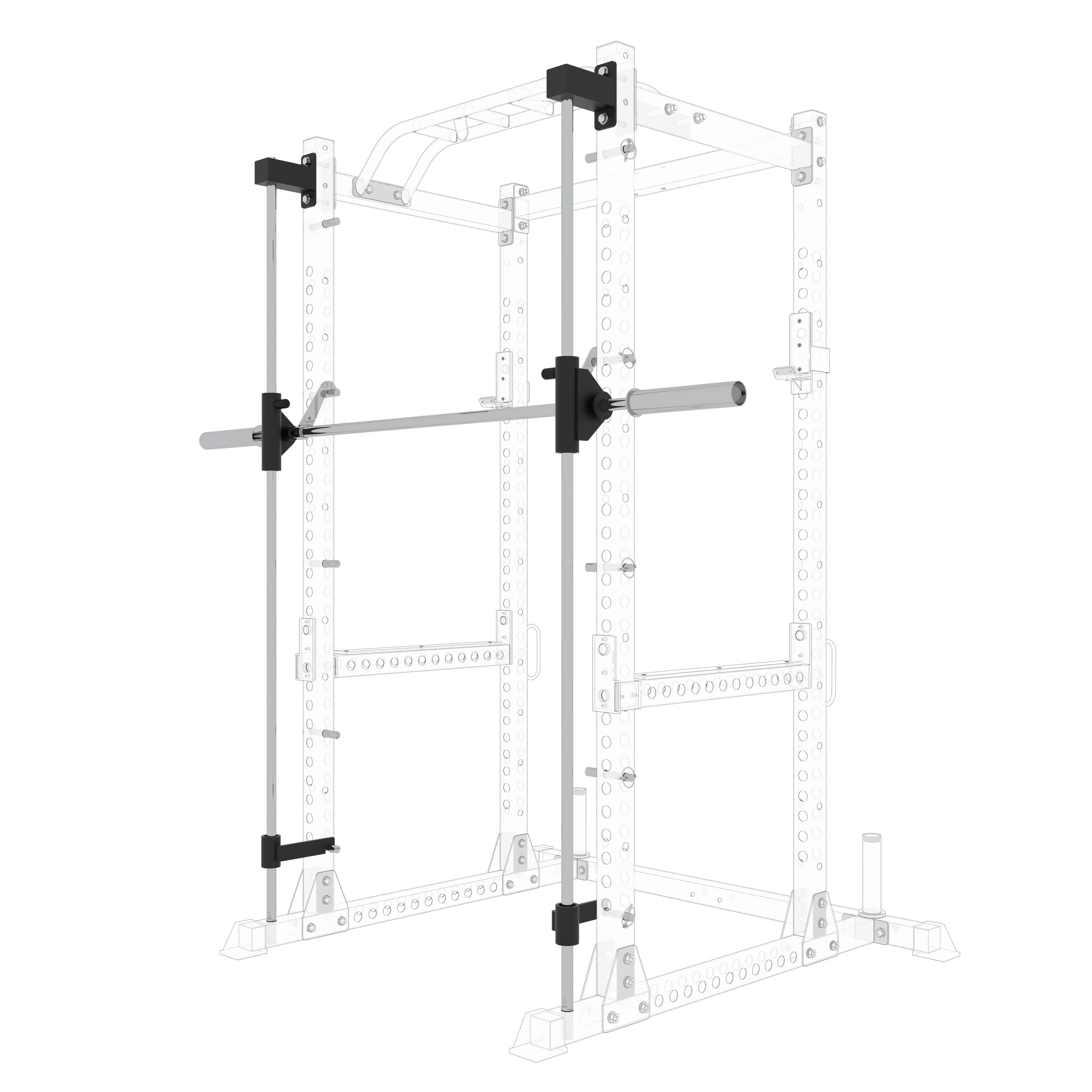 Commercial Smith Machine Multi-function Rack Gym Fitness Half Power ...