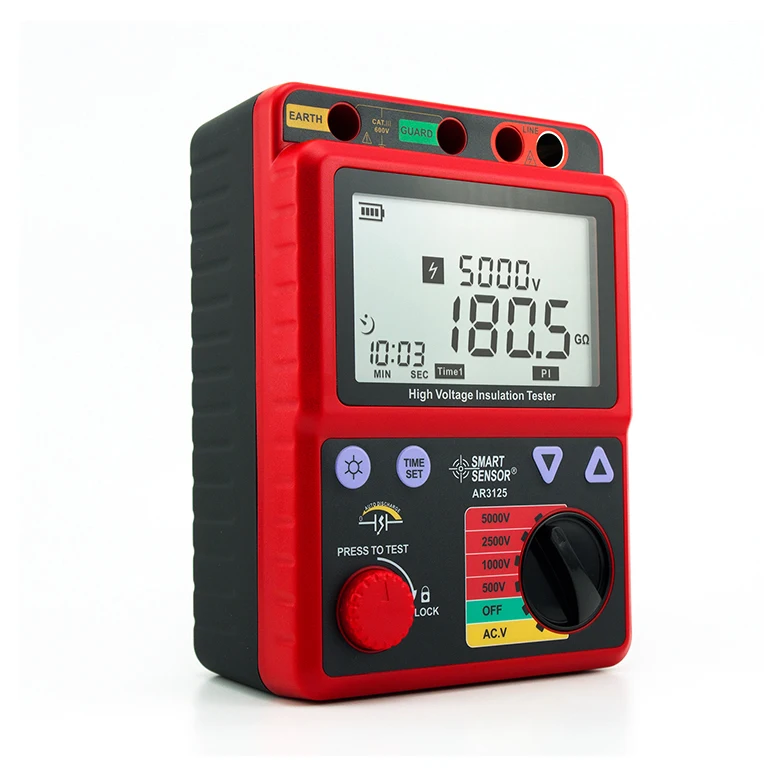 SMART AR3125 500 - 5000V Digital Megohmmeter Voltage Tester Ohm Meter ...