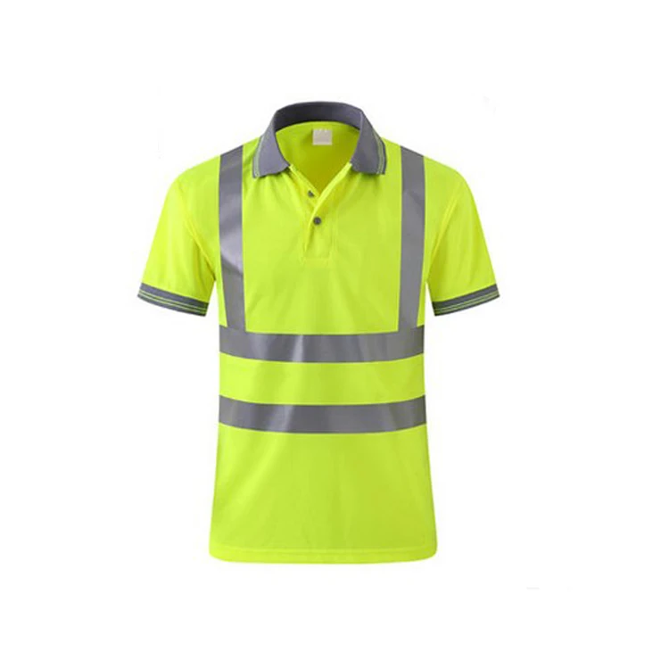 Wholesale Custom T shirt Printing Reflective Vest Highway Guardrail Quick drying T shirt Short 