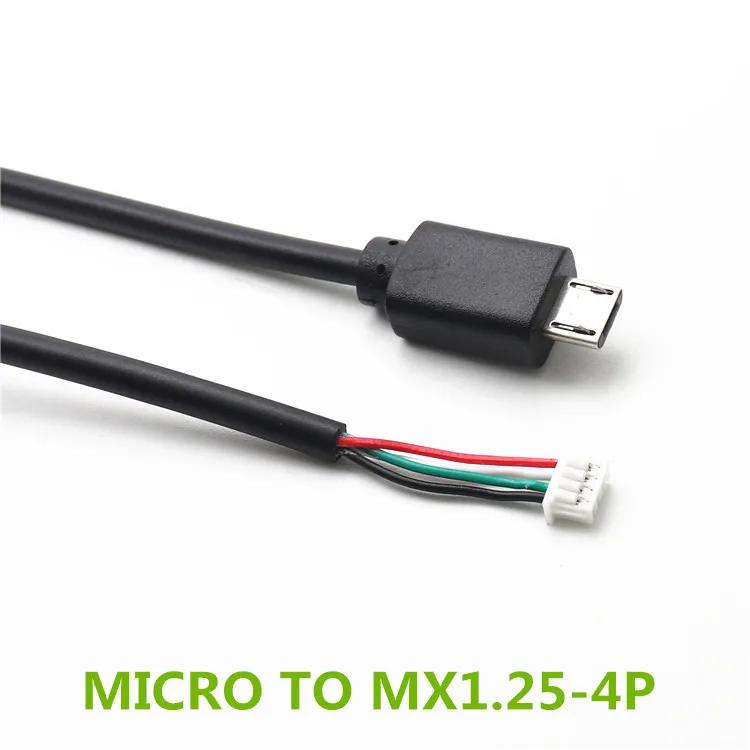 5 Wires Micro MINI USB Cable - USB to JST MX 1.25 4P Power Cable