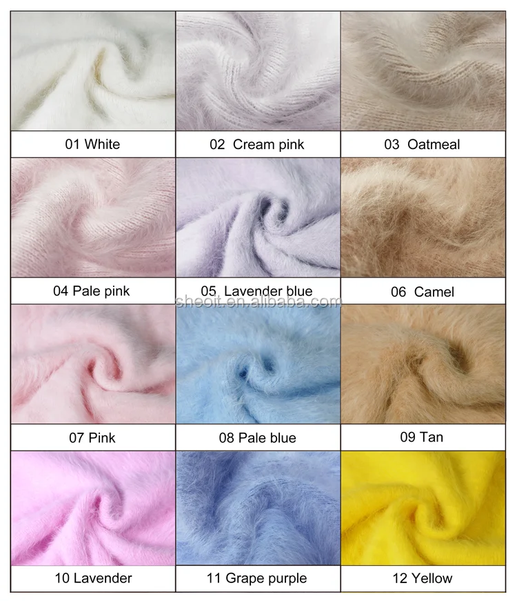 Wholesale Best Selling Angora Rabbit Wool Blended 39 Colors In Stock ...