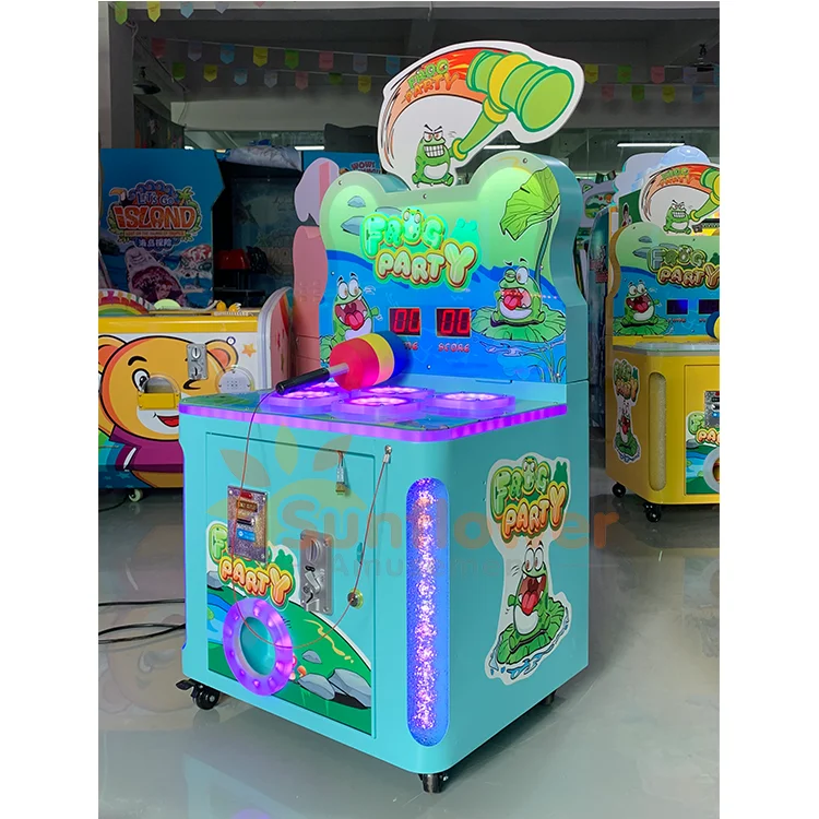 Cute Hit Crazy Frog Hammer Arcade Game Machine 2 Player