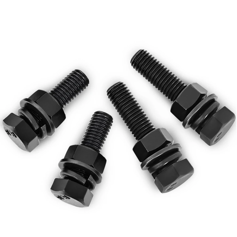 Factory Direct Sales Zinc Black Hexagonal Combination Screws Hex Head ...
