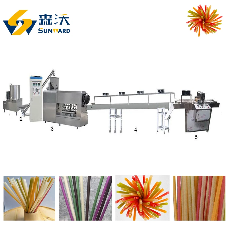 Automatic Drinking Rice Straw Extrusion Extruder Machine