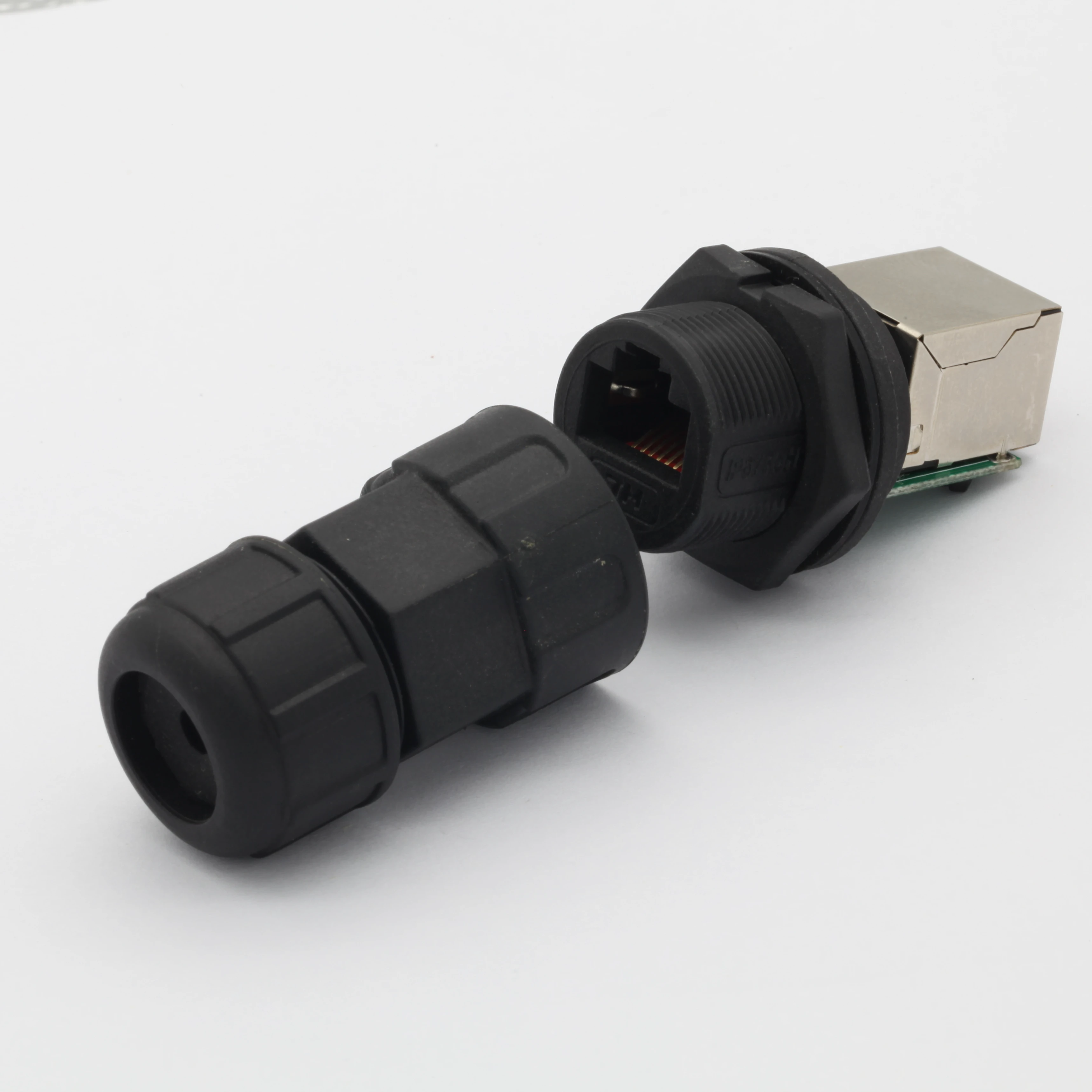 IP67 Cat 6 RJ45 Waterproof PCB Dual Connector Intelligent Front Panel ...
