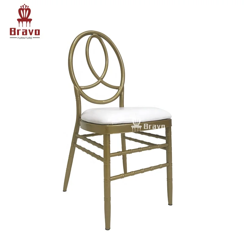 Wedding Supplier Gold Metal Banquet Stacking Phoenix wedding Chair with ...