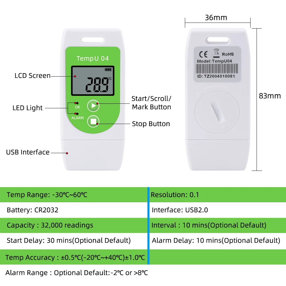 TempU04 Tzone Temperature Recorder Portable Usb Temperature Data Logger| Alibaba.com