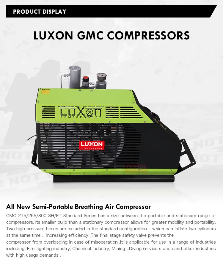 LUXON GMC 300/SH STD - High Pressure Breathing Air Compressor
