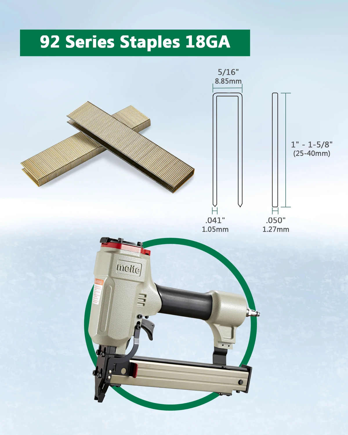 Meite 9240b Nail Gun Air Nail Gun Air 18ga Medium Wire Stapler Heavy ...