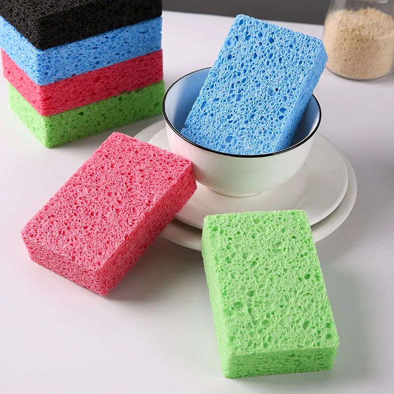 Absorbent Viscose Cotton Dishwashing Scouring Pad Cellulose Sponge ...