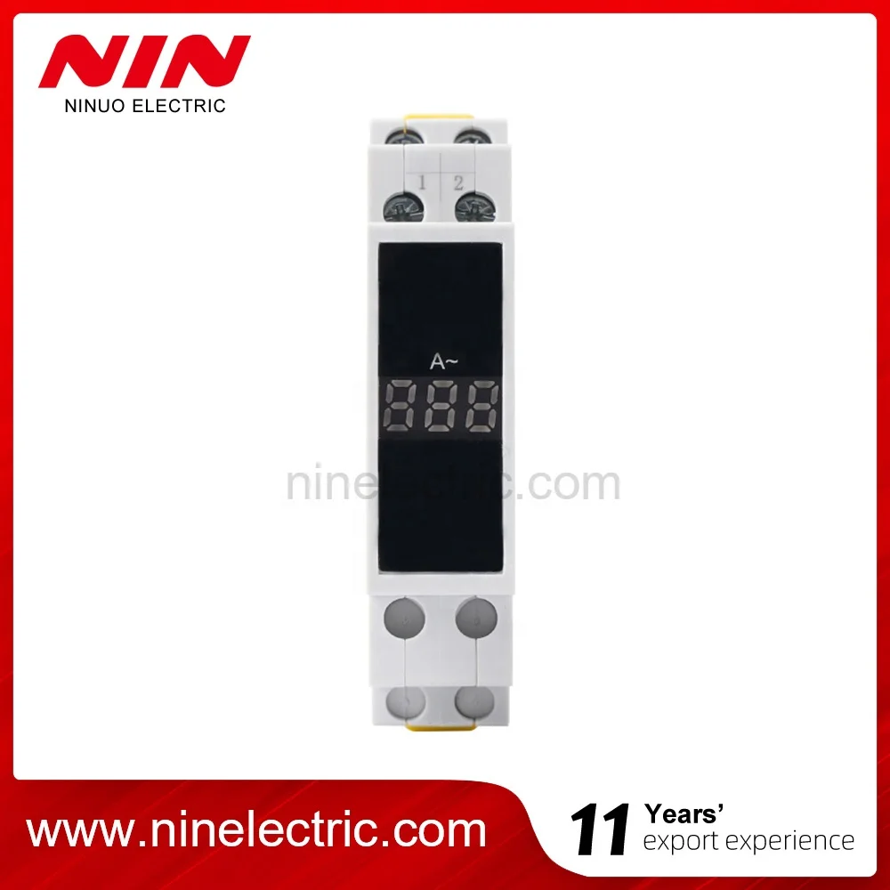 Din Rail Mount Single Phase Ac 80-500v Mini Modular Volt Voltage Meter ...