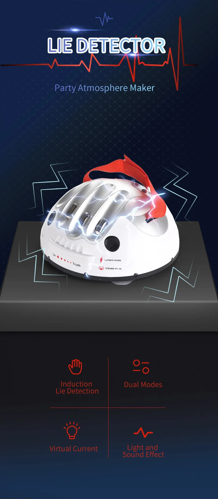 DF Upgrade Micro Electric Shocking Lie Detector - Fun & Education