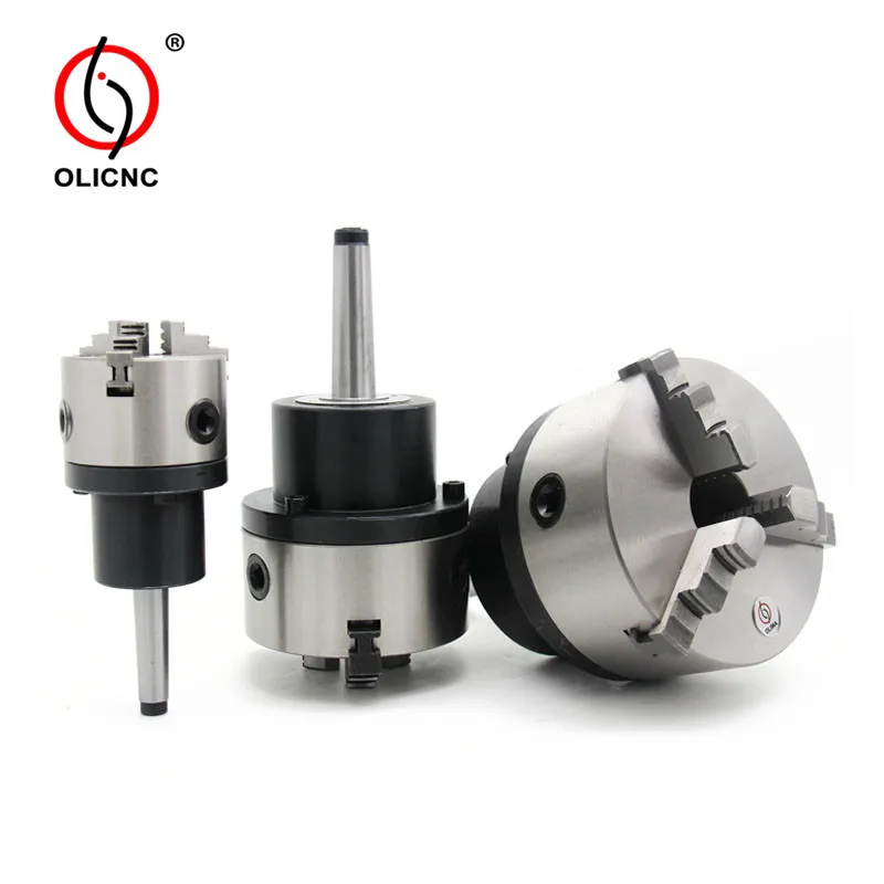 Lathe Machine MT2 MT3 MT4 MT5 R8 5C Arbor 3 Jaw Chuck with MT Arbor MT3-100mm 3 Jaw Live Lathe ...