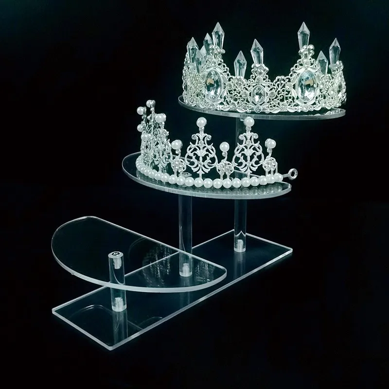 Tiered Clear Acrylic Tiara Display Stand - ARKE Experience