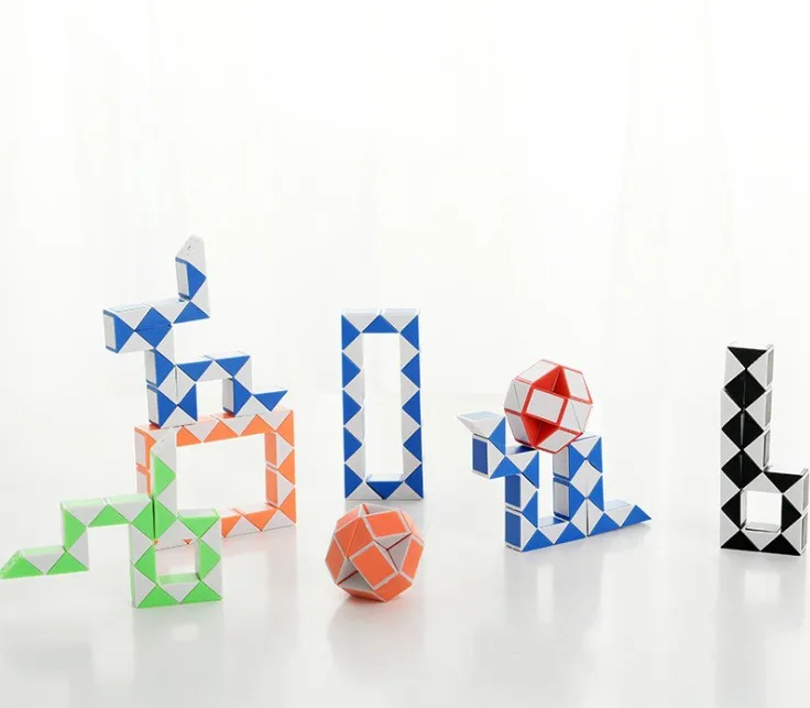 Folding Magic Snake Cube Twist Puzzle Collection Of Fun Snake Toys Kids ...