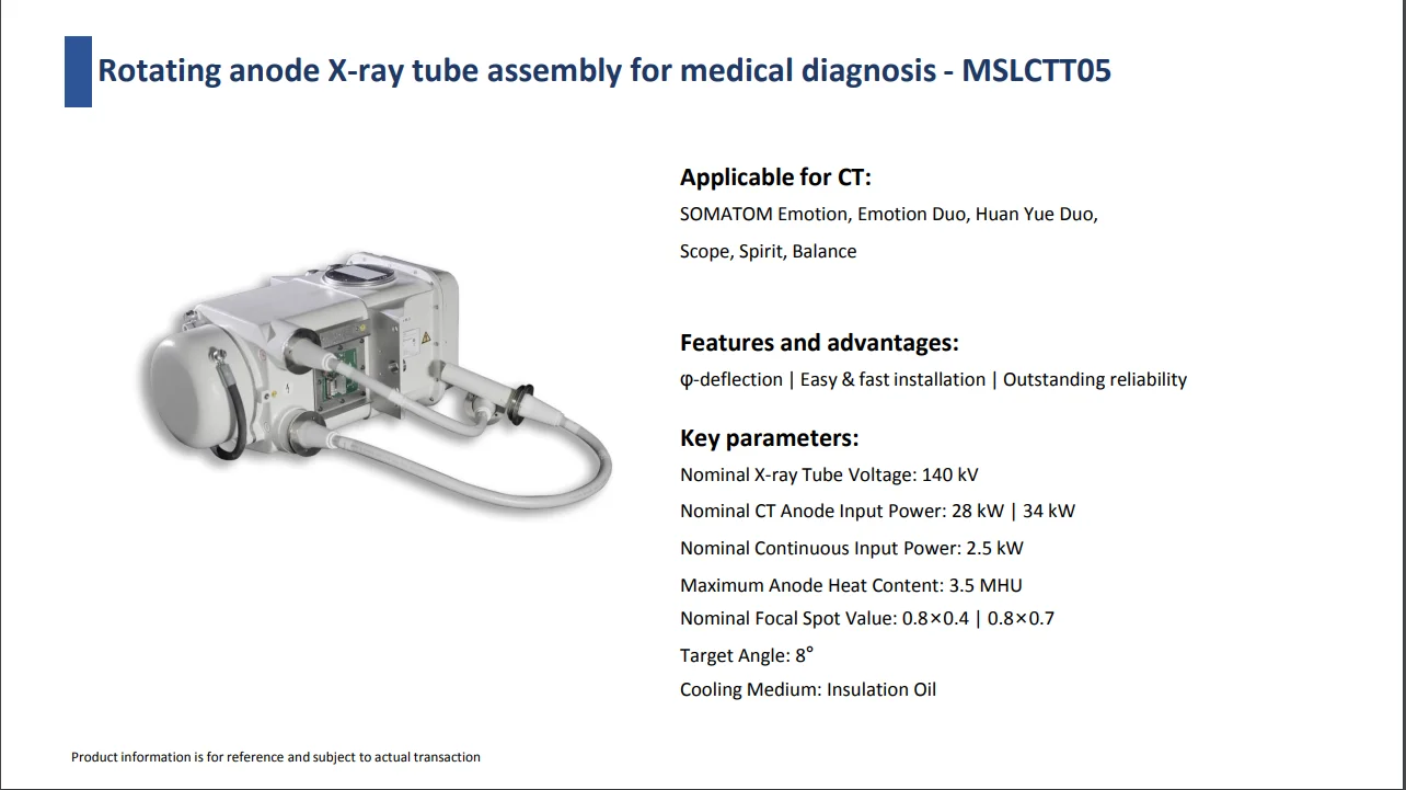 2024 New Model High Cost Performance Radiology Accessories CT Tube for ...