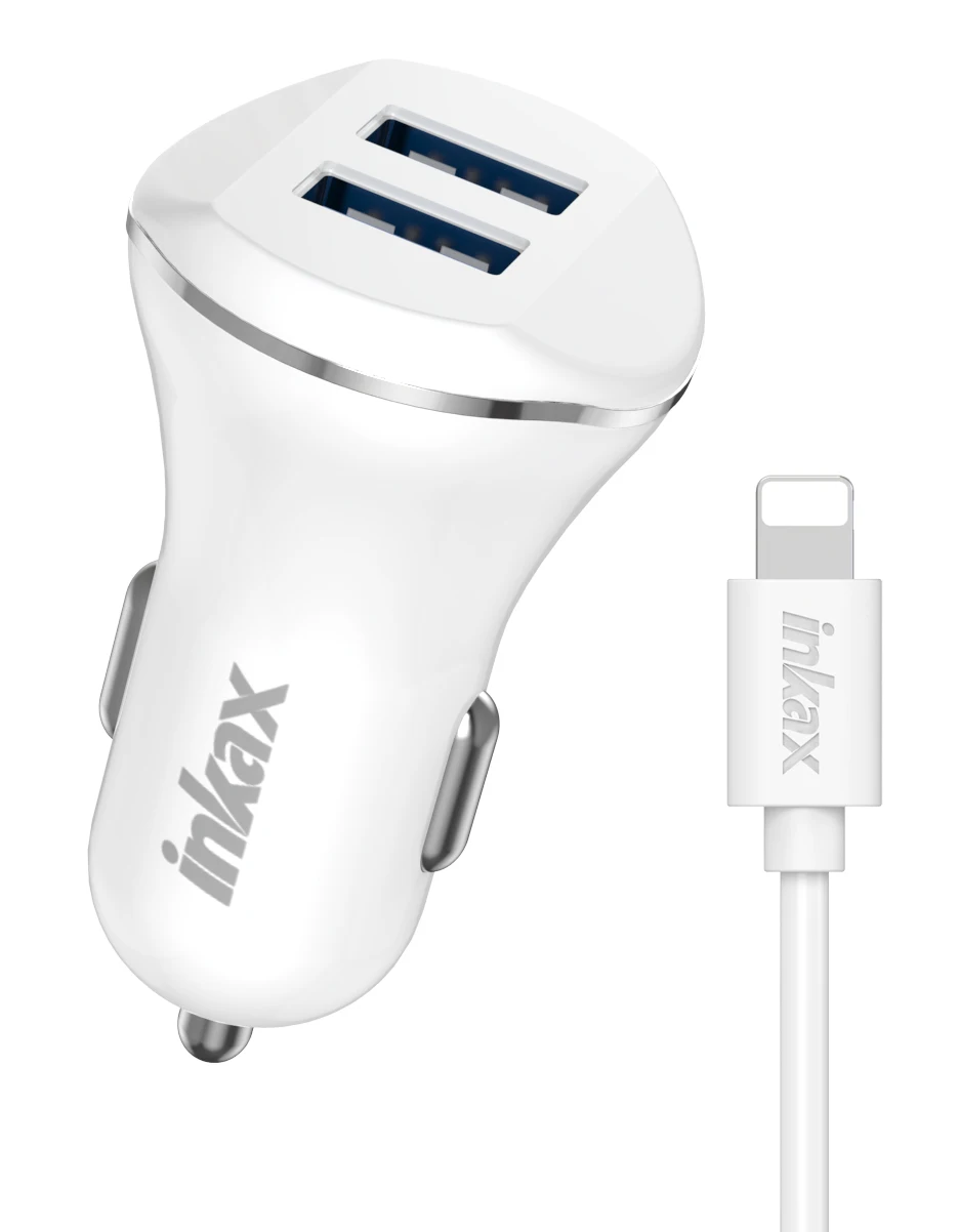 Inkax 2 USB 5V-1A Charging Car Charger - Universal Compatibility