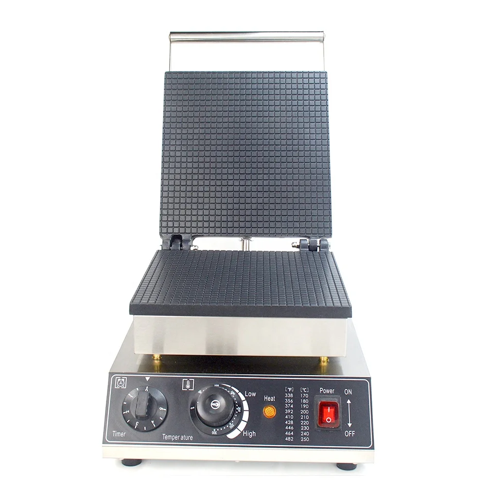 220v Single Plate Commercial Square Waffle Cone Baker Machine Cone ...