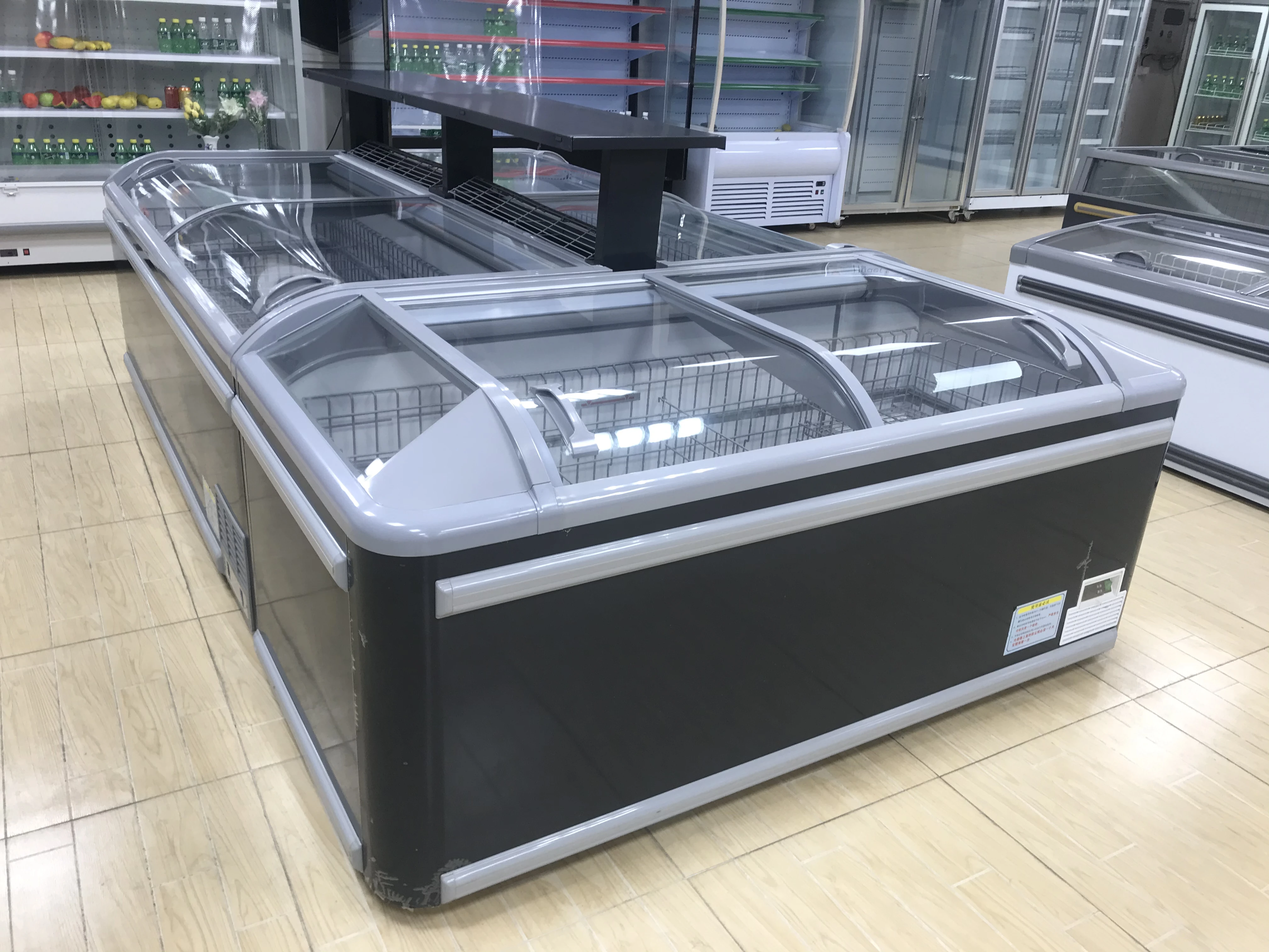 Supermarket Meat Type Island Chiller Chest Freezer Commercial - Buy ...