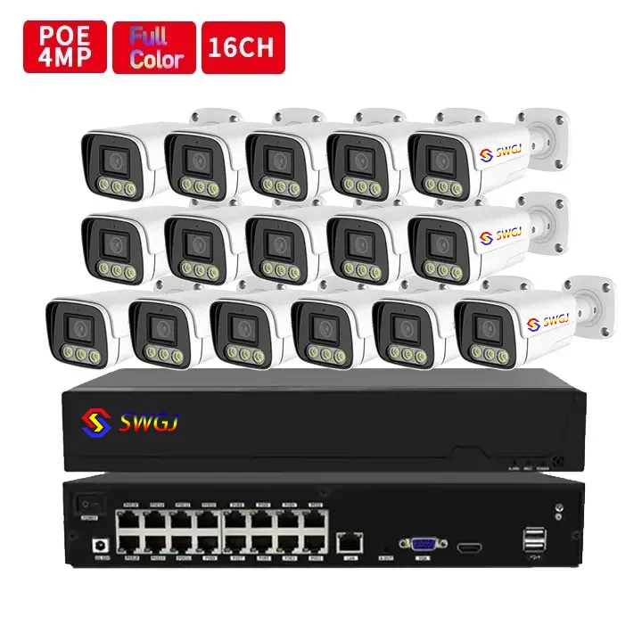 4mp Full Color Cctv Camera System 16ch Ip Poe Nvr Home Security Cctv Kit High Quality Indoor ...