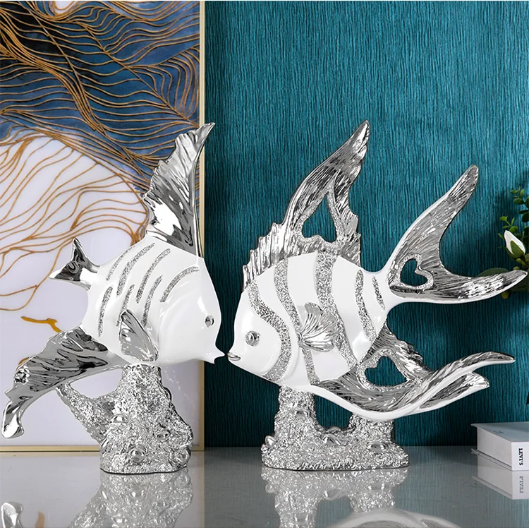 Arts And Crafts Creative Decoration Tropical Fish Resin Statue - Buy ...