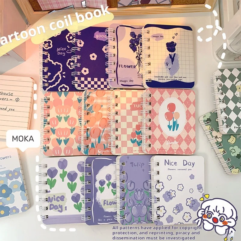 Wholesale Mini-Portable A7 Notebooks - Cartoon Ins Flower Series