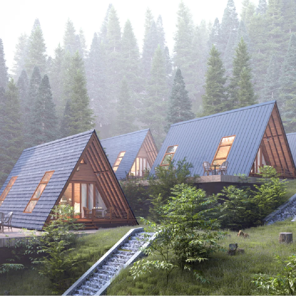 Luxury a-Frame Wooden House - Comfort & Style Combined