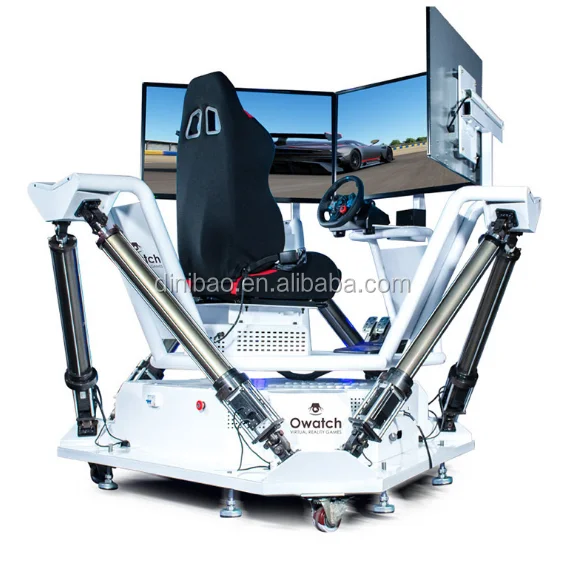 360 Degree Rotating Dynamic Simulator 6 DOF 3 Screen Racing