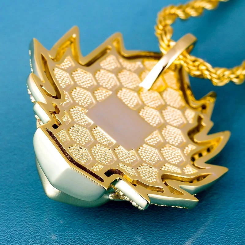 KRKC&CO Hip Hop Jewelry - 14k Gold Anime Dragon Ball Z Pendant