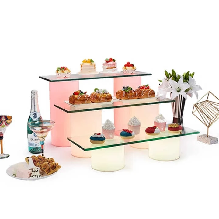 Custom Acrylic Food Display Stand Catering Buffet Cubes for Food ...
